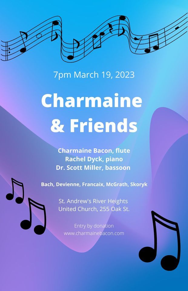 Charmaine & Friends, St. Andrew's River Heights United Church, Winnipeg ...