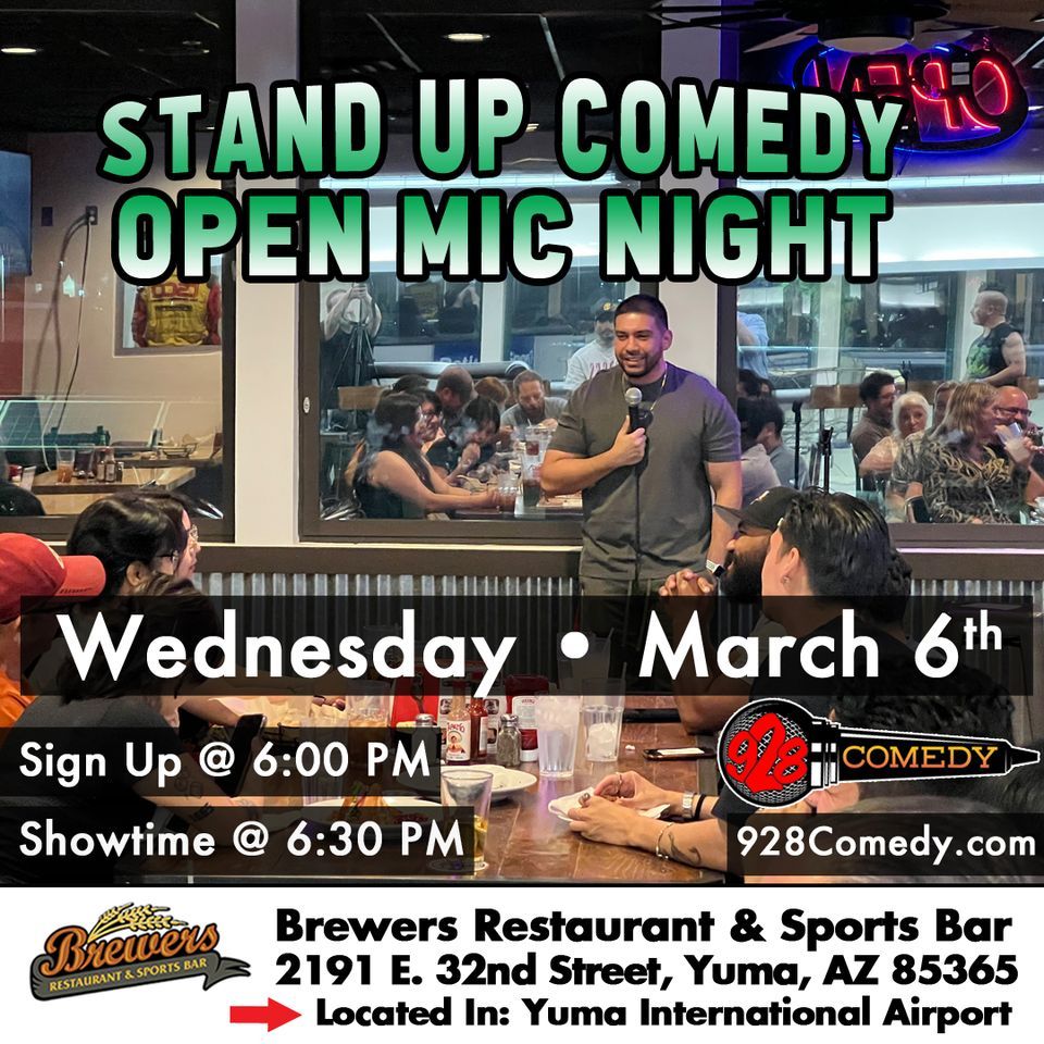 Stand-Up Comedy Open Mic Night, Brewers Yuma - Airport, 6 March 2024 | AllEvents
