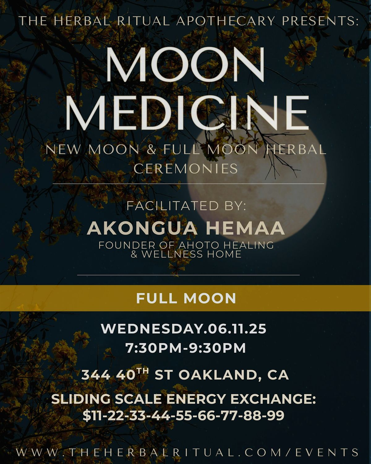 MOON MEDICINE: Full Moon Ceremony @The Herbal Ritual Apothecary, The ...