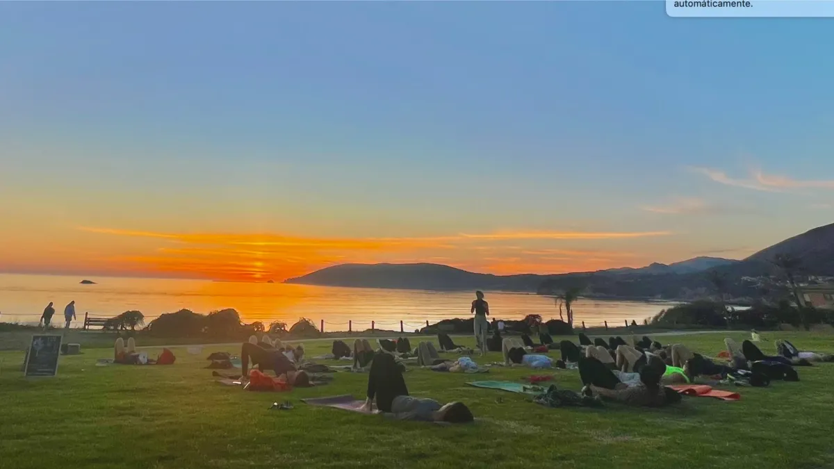 Sunset Yoga Class with Mark in Shell Beach, Beachcomber, Pismo Beach, 9 ...