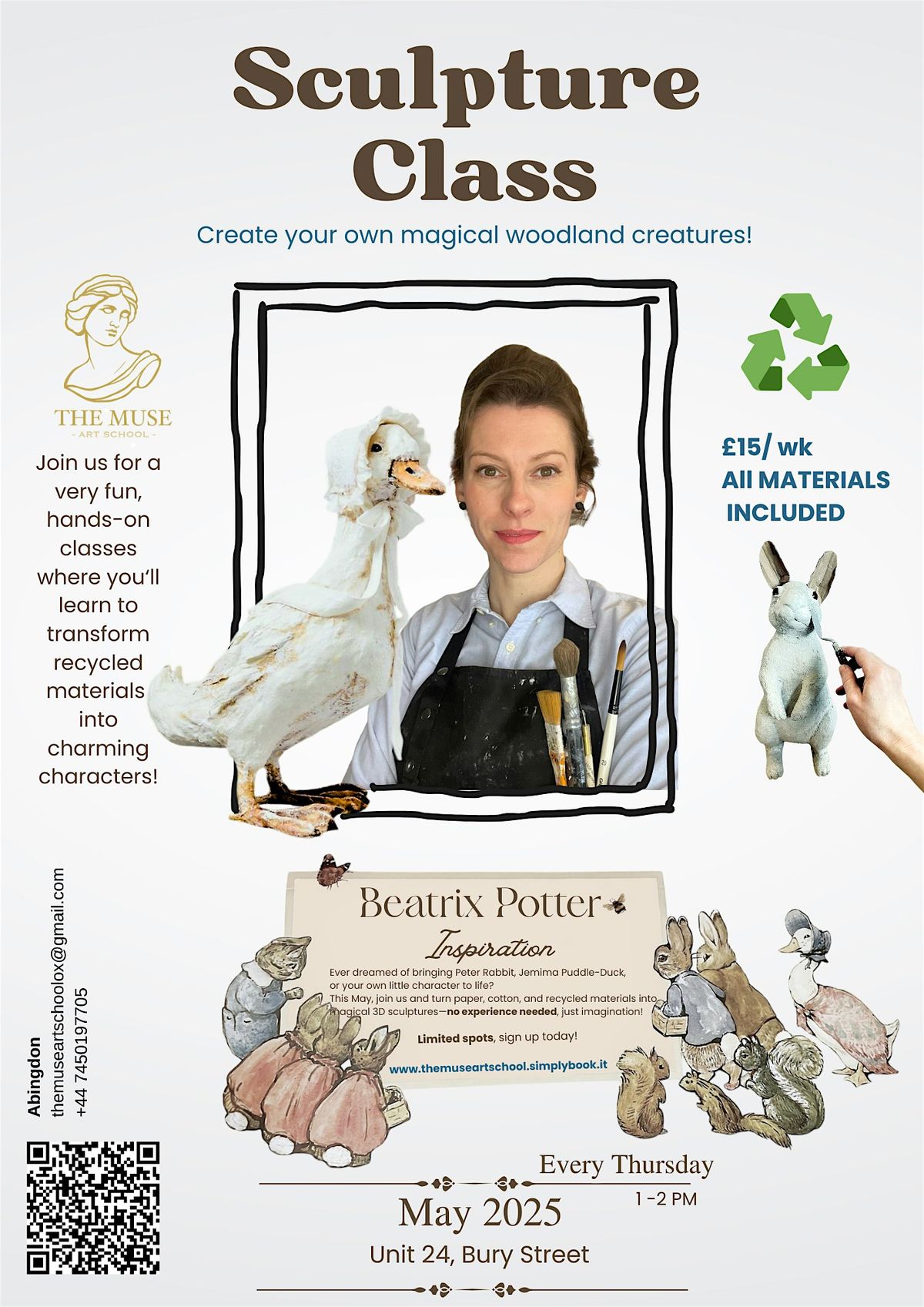 BEATRIX POTTER INSPIRATION- SCULPTURE CLASSES FOR ADULTS, 24 Bury St ...