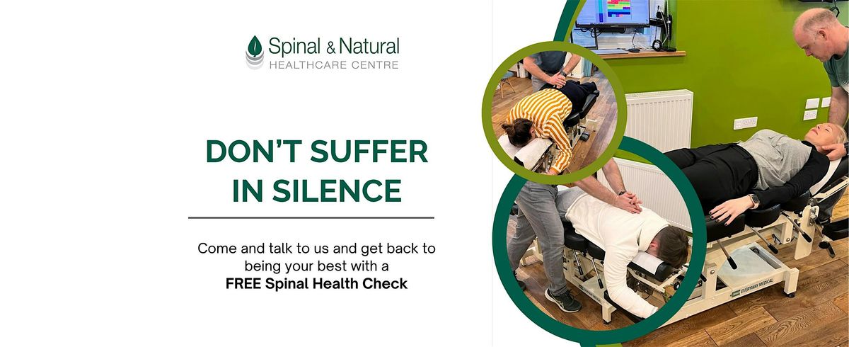 FREE Spinal Health Check, Spinal & Natural Healthcare Centre, Benfleet ...