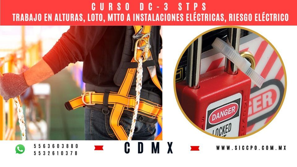 Curso DC-3 STPS, Trabajo en Alturas, Loto, Riesgo Eléctrico, World ...