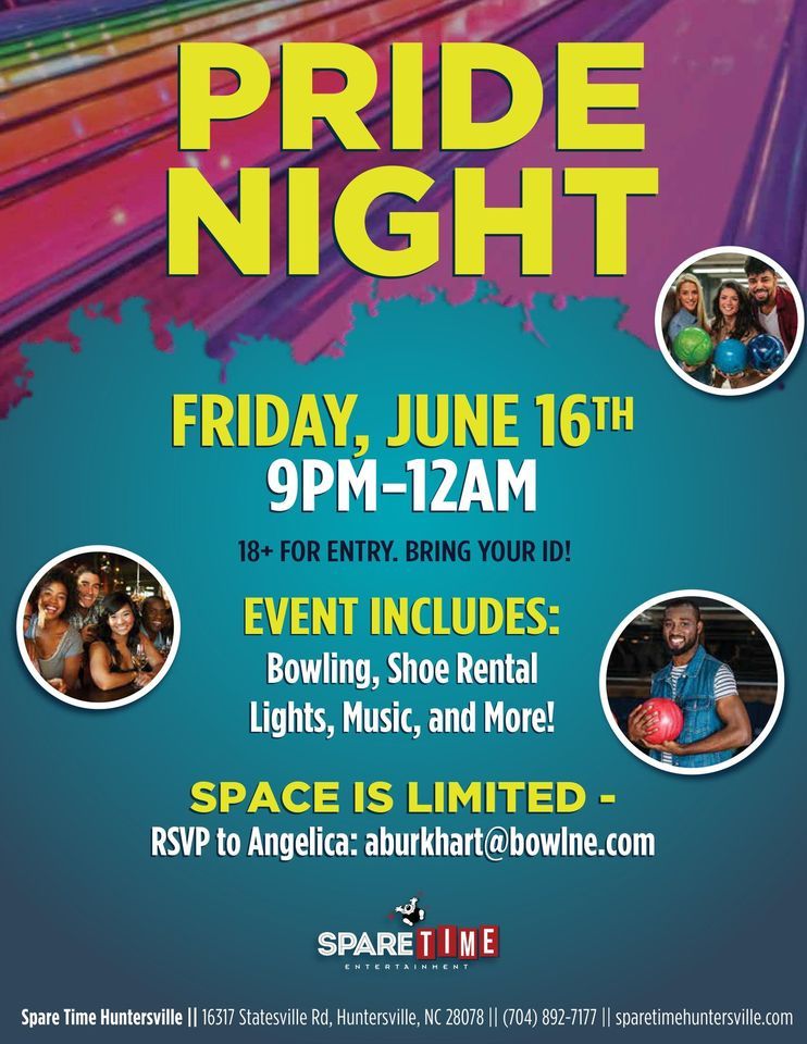 Pride Night @ Spare Time Huntersville, Spare Time Huntersville, June 17 ...