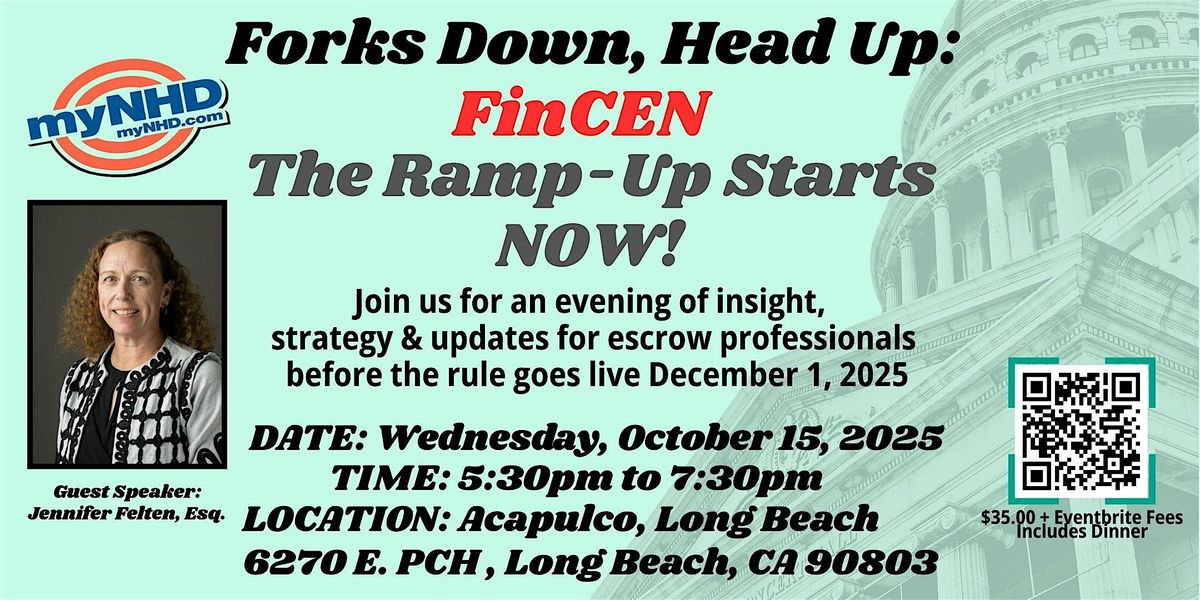 FinCEN - Forks Down, Head Up: FinCEN, The Ramp-Up Starts NOW!, Acapulco ...