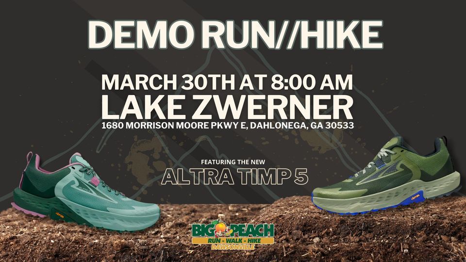 Demo Run/Hike with Altra Timp 5, Lake Zwerner Trail, Dahlonega, 30 ...