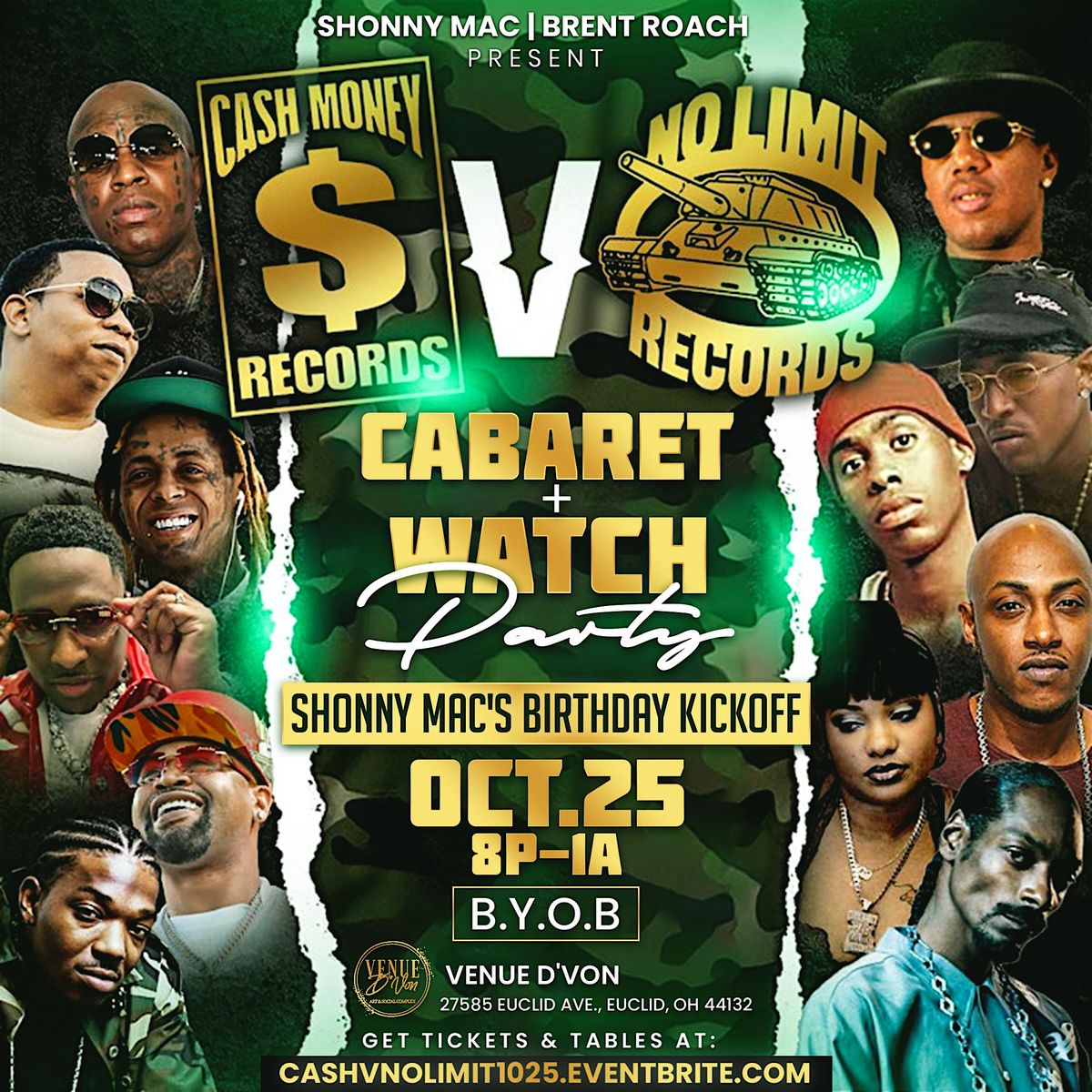 Cash Money Vs No Limit Cabaret + Watch Party, 27585 Euclid Ave, 25 ...
