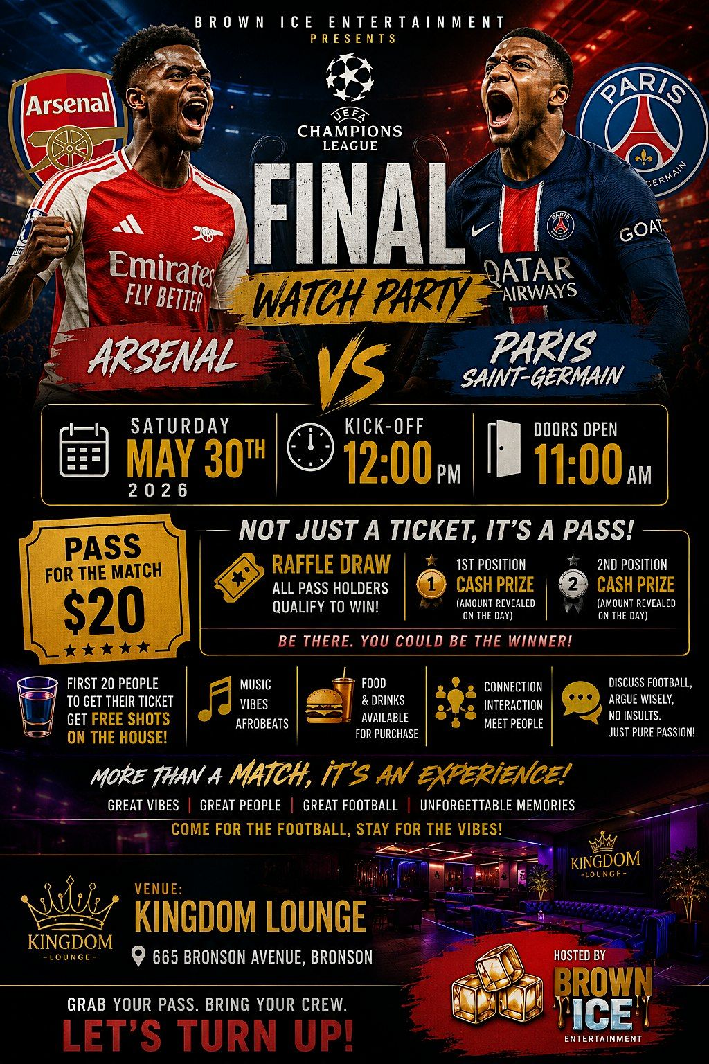 UEFA Champions League Final Watch Party | Arsenal vs PSG | Ottawa Vibes ...