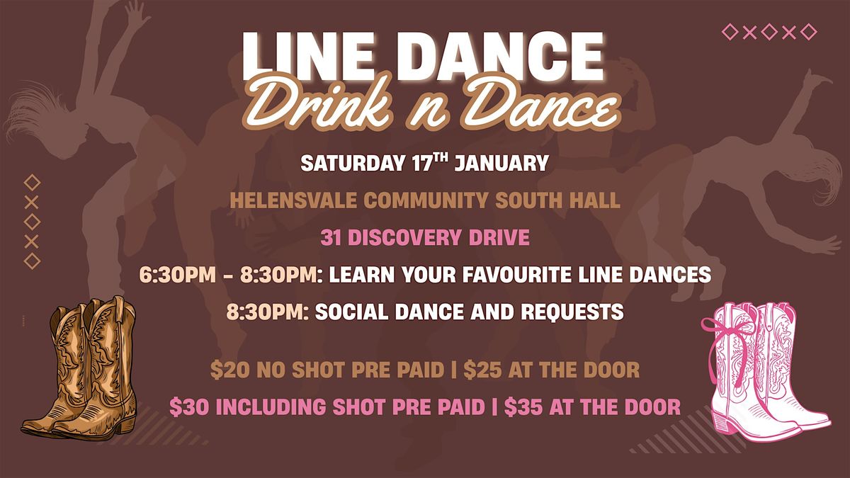 Line Dance Drink n Dance, Helensvale Community Centre, 17 January 2026 ...