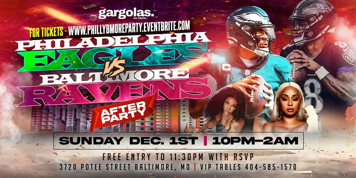 Philly Eagles vs Baltimore Ravens official Party at Gargolas lounge ...