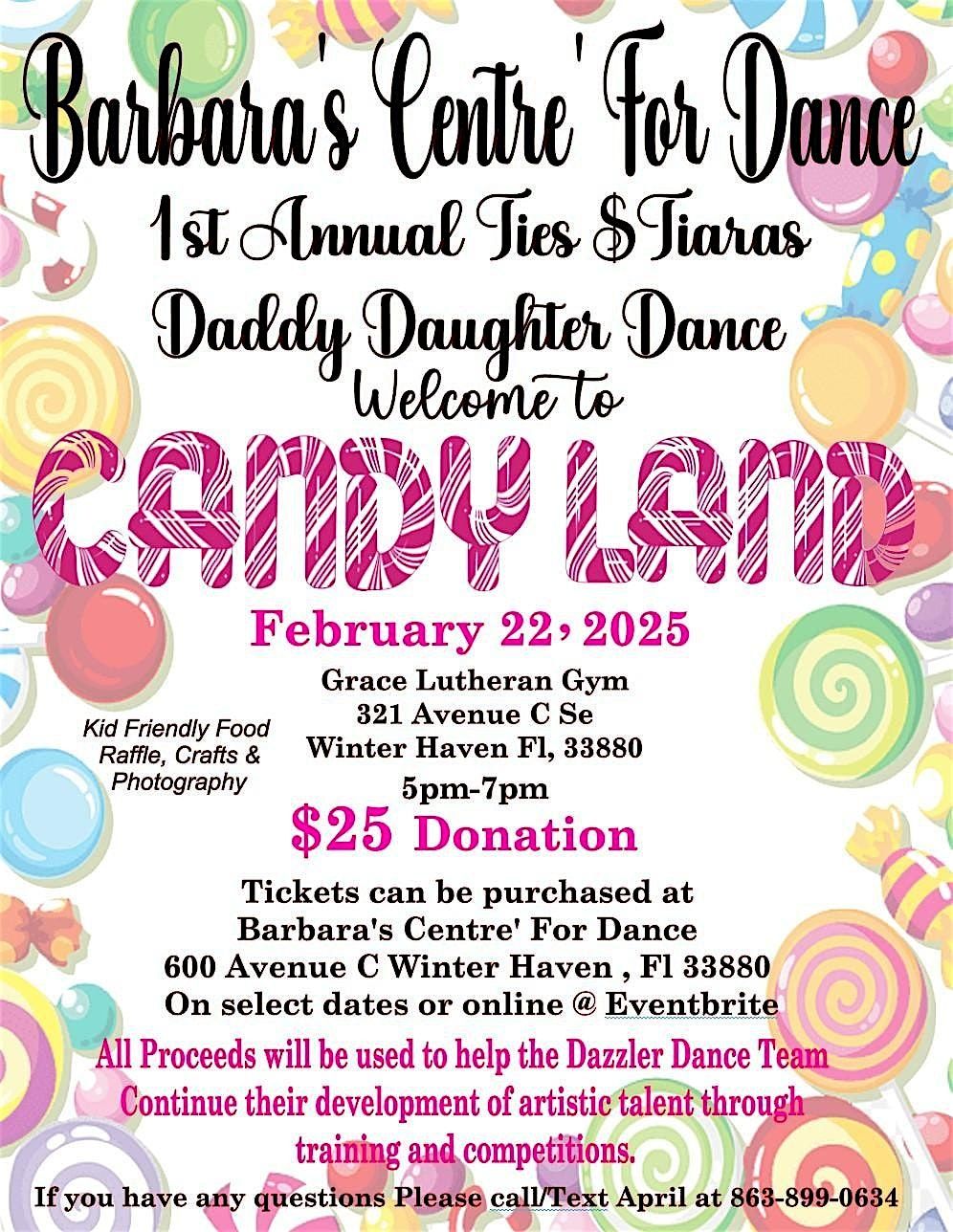 **Welcome to Candyland** Daddy Daughter Dance, Grace Lutheran School ...