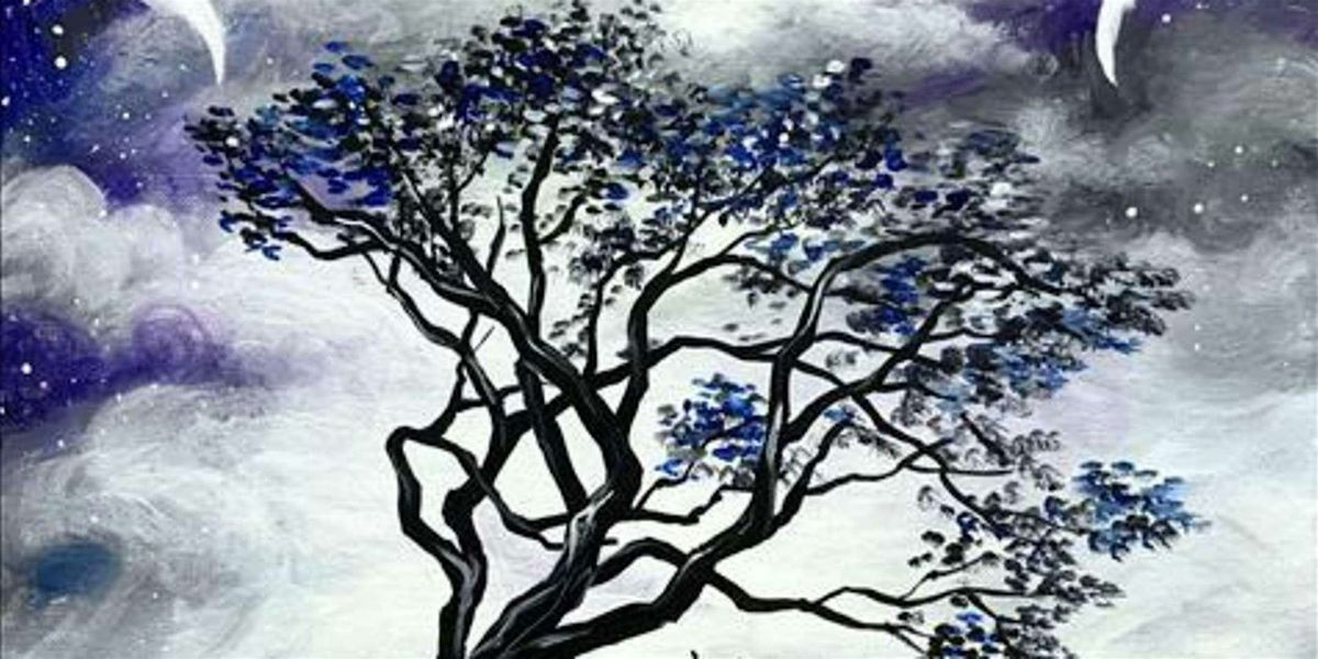 The Phases of the Moon in the Night Sky - Paint and Sip by Classpop ...