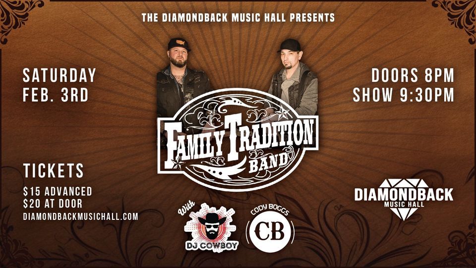 Family Tradition Band LIVE at Diamondback Music Hall , Diamondback ...