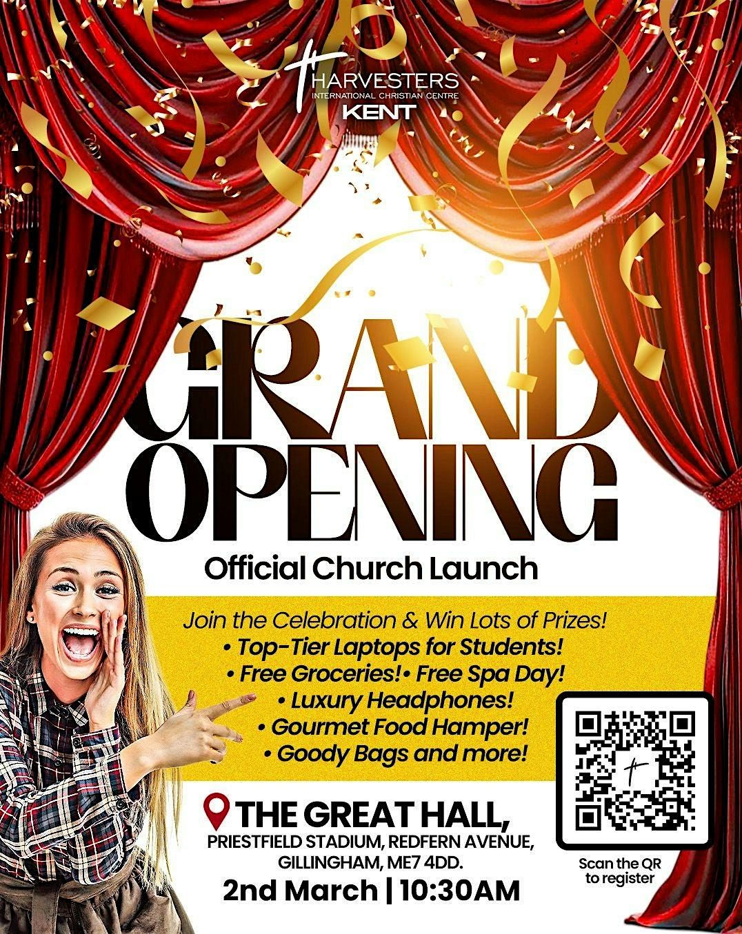 Grand Opening, Official church launch, Priestfield Stadium, Gillingham ...