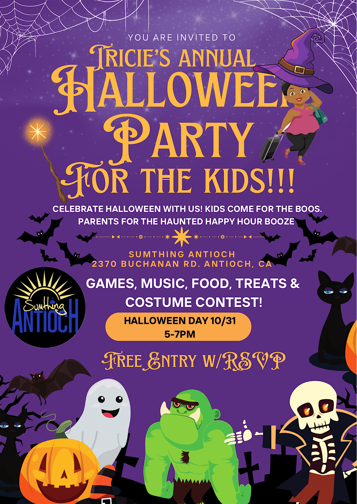 Tricies Halloween Party for the Kids ’24!, Sumthing Antioch, 31 October ...