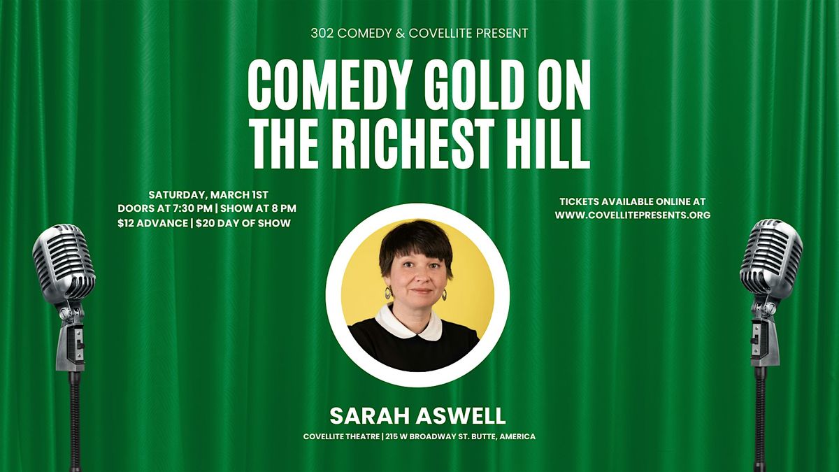 Live Standup Comedy with Sarah Aswell at The Covellite Theatre ...