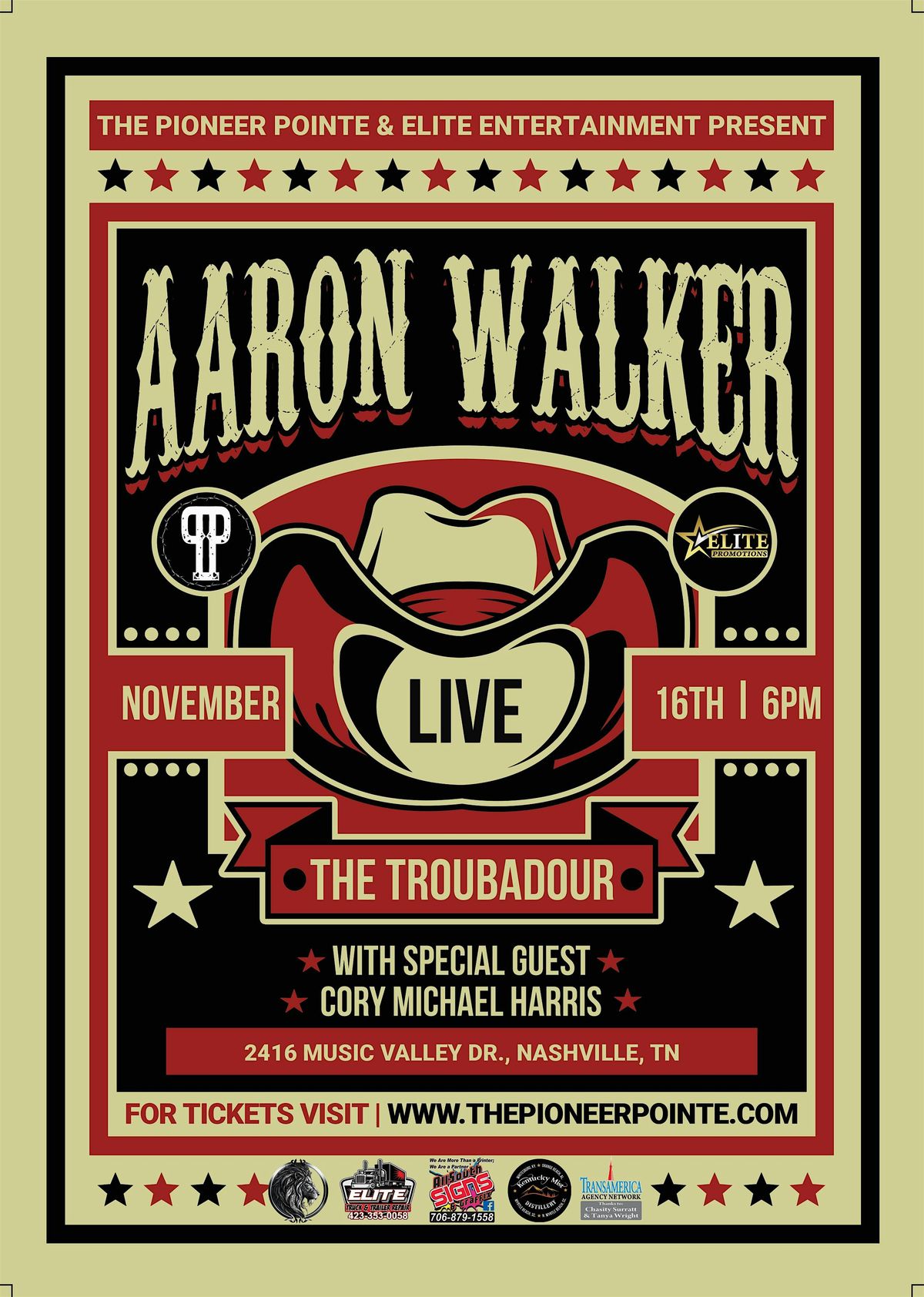 AARON WALKER live with special guest Cory Michael Harris at The ...
