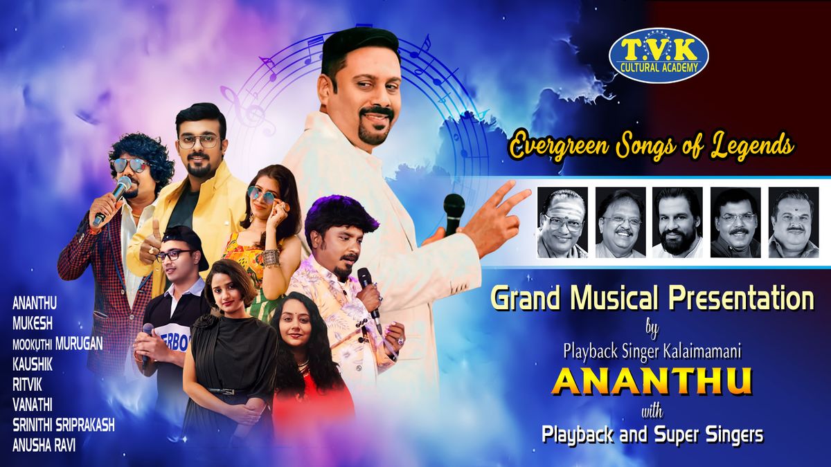 Evergreen Songs of Legends, Vani Mahal, Chennai, 1 March 2026 | AllEvents