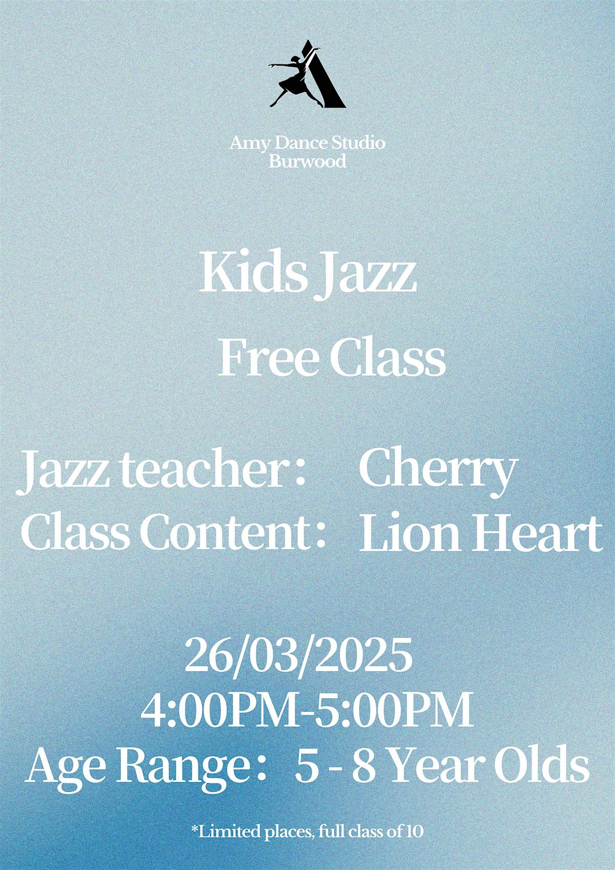 Free Kids Jazz Workshop, Amy Dance Studio Burwood, 26 March 2025 ...