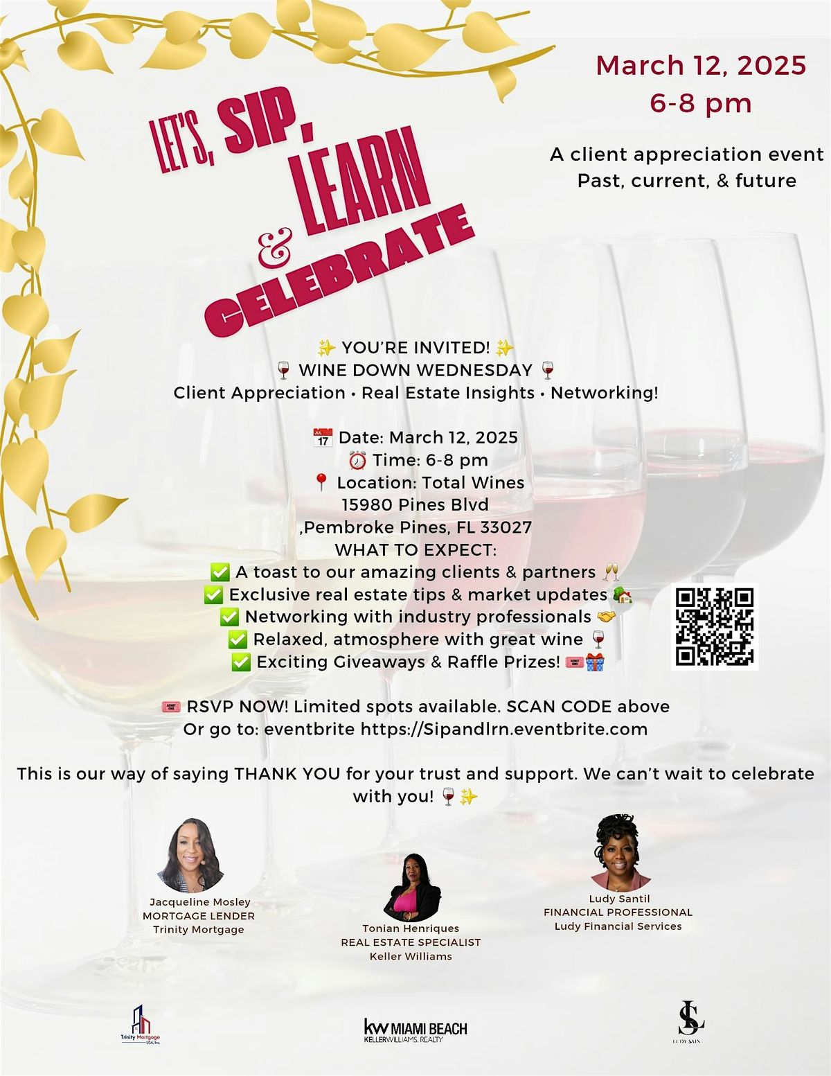Sip, Learn, & Celebrate! A client Appreciation Event, Total Wine & More, Pembroke Pines, 12 ...