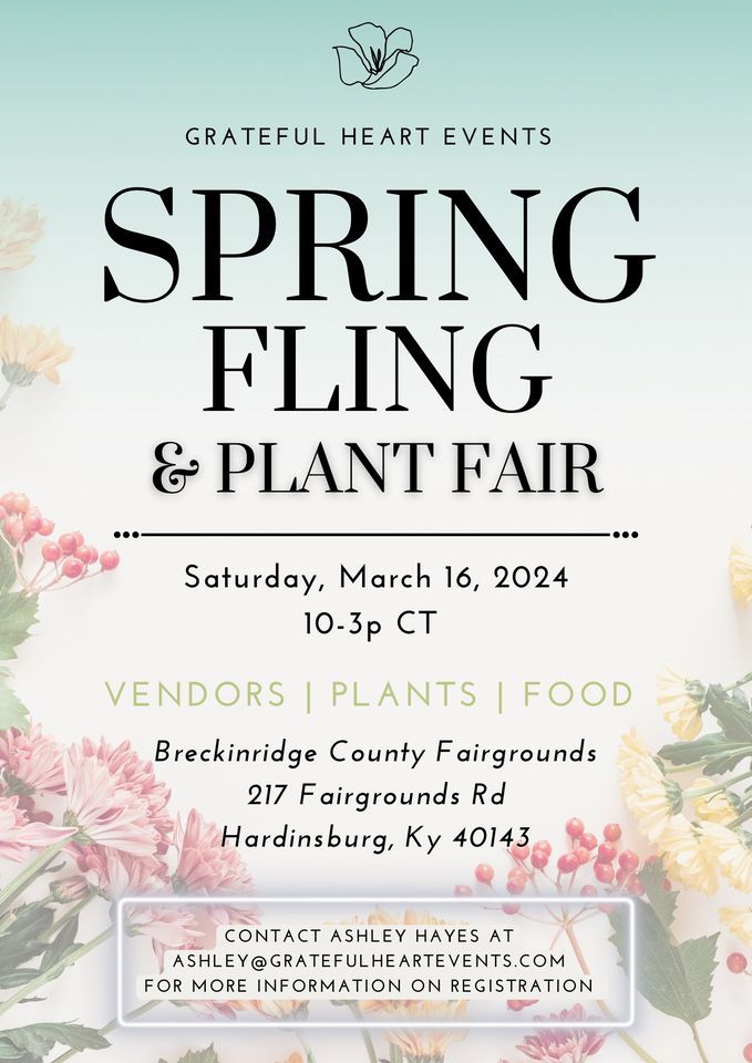 Grateful Heart Events Spring Fling & Plant Fair , Breckinridge County ...