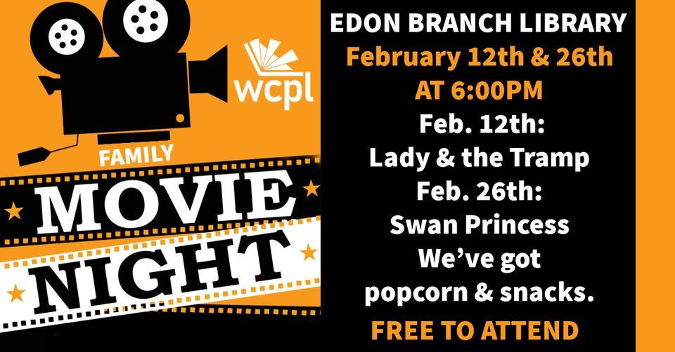 Family Movie Night: Edon Branch Library, 105 S Michigan St, Edon, OH ...