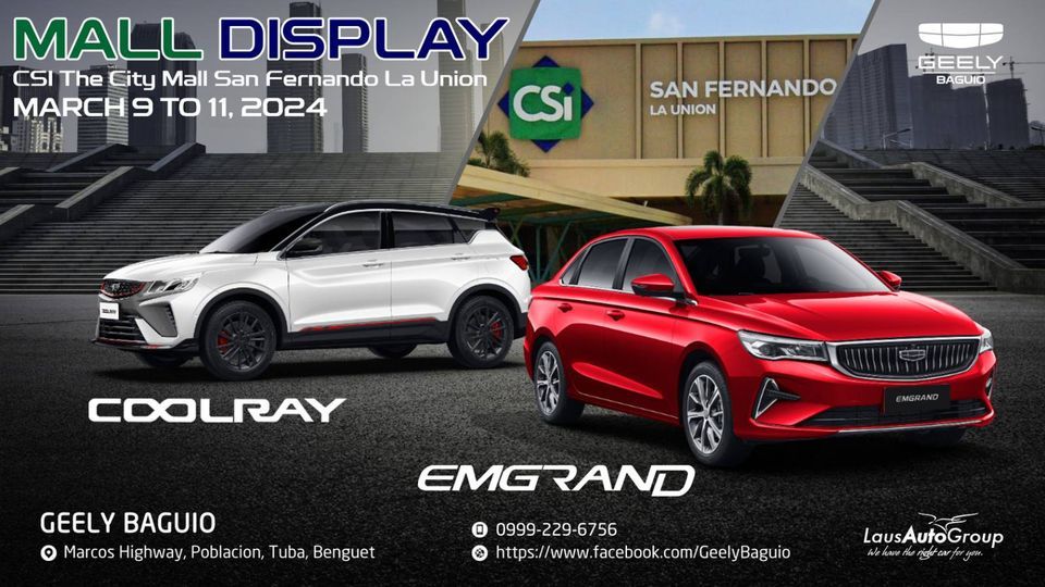 Geely Coolray and Emgrand at CSI Mall San Fernando La Union, CSI Mall ...