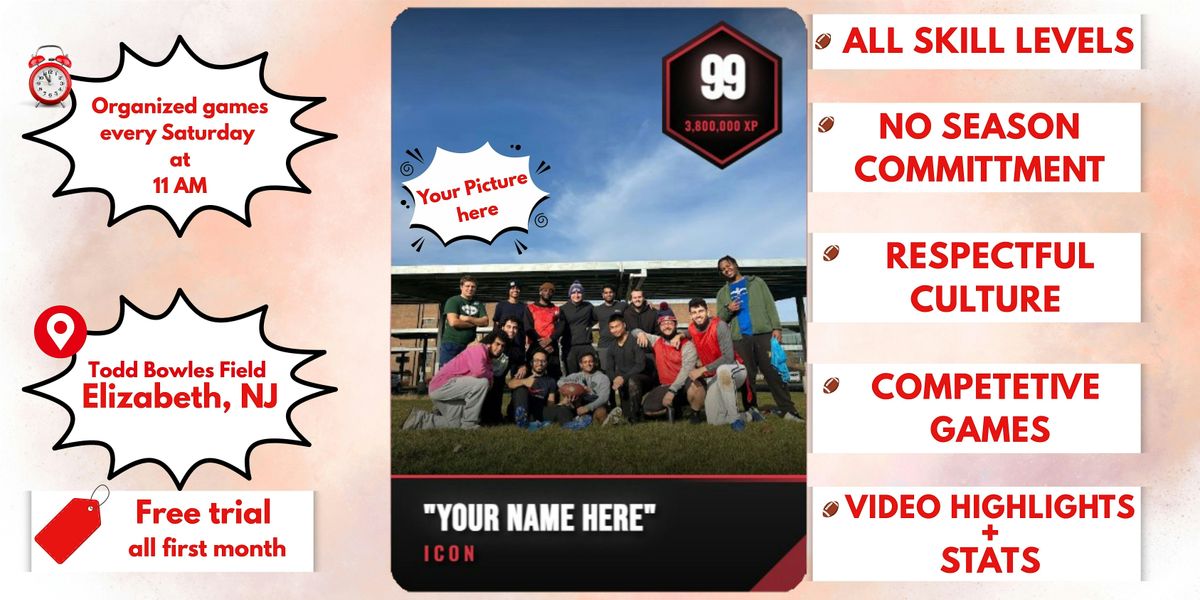 NJ Pickup Flag Football, Todd Bowles Field, Elizabeth, 20 September to ...