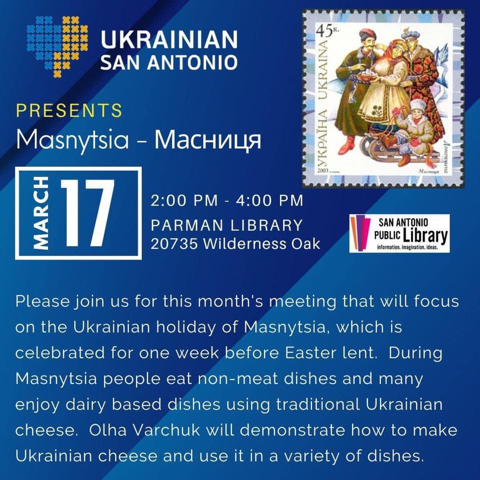 Ukrainian Cultural Club Masnytsia, Parman Library at Stone Oak, Castle ...