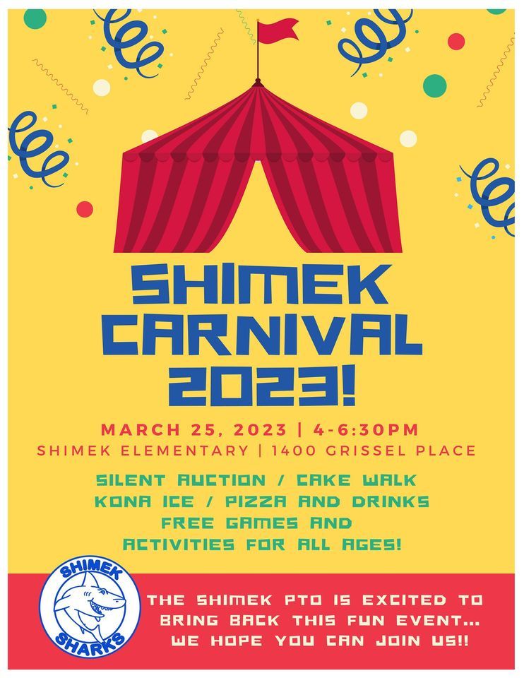 Shimek Carnival & Silent Auction 2023, Bohumil Shimek Elementary School ...
