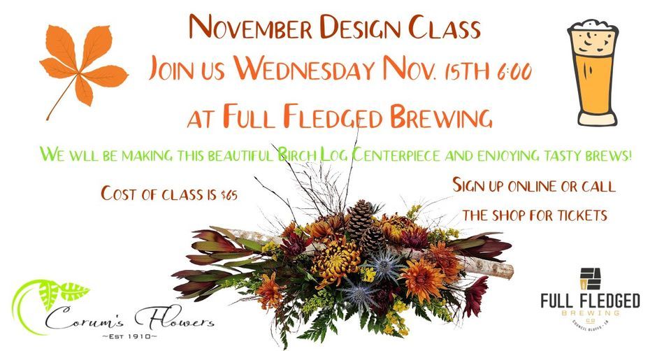 November Design Class, Full Fledged Brewing Company, Council Bluffs, 15 ...