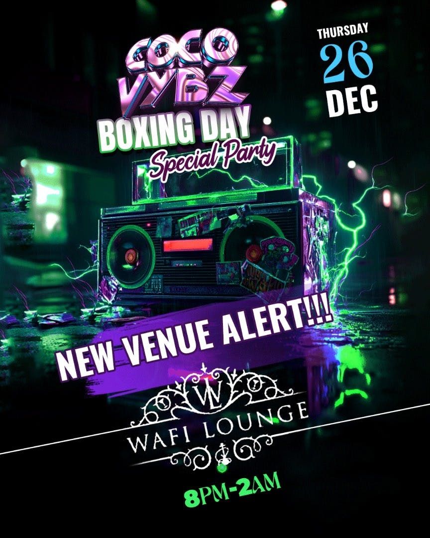 COCOVYBZ - BOXING DAY SPECIAL , Wafi Lounge & Restaurant, Newcastle ...