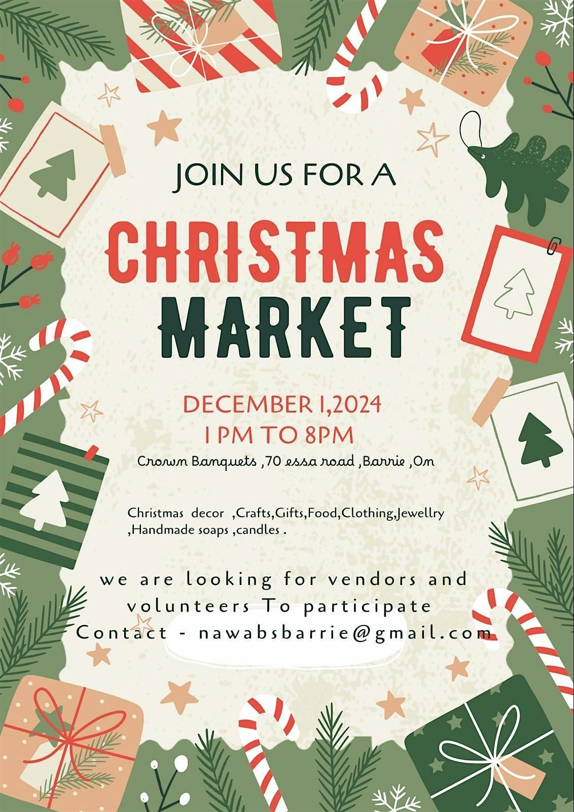 Barrie Christmas Market, 70 Essa Rd, Barrie, 1 December 2024 | AllEvents