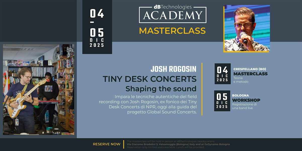 Tiny Desk concerts: shaping the sound with Josh Rogosin, dBTechnologies ...