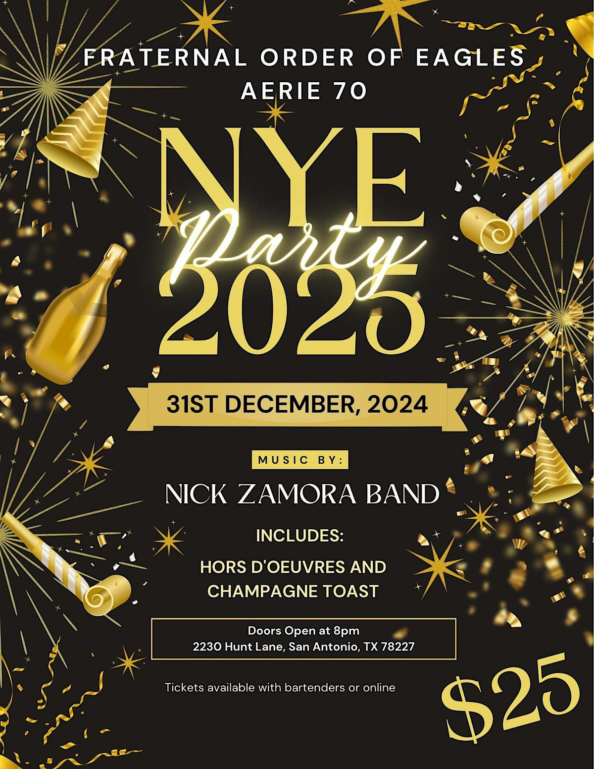 New Year’s Eve at The Eagle, 2230 Hunt Ln, San Antonio, 31 December ...