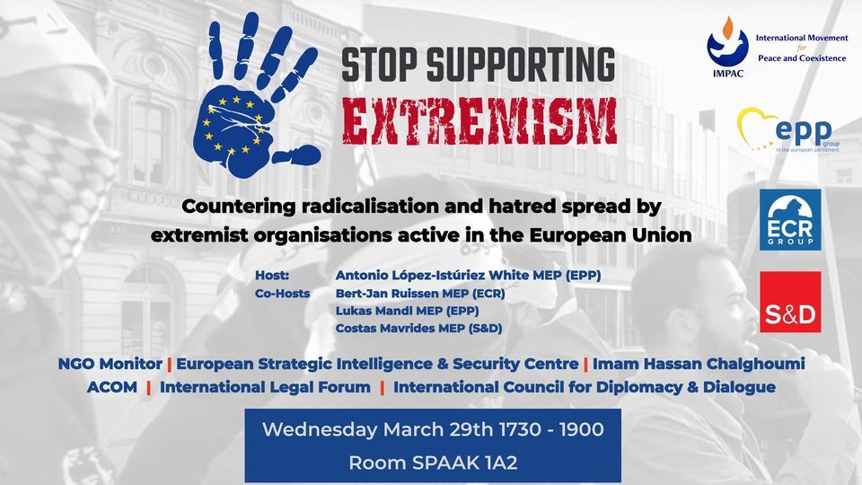 Stop Supporting Extremism, European Parliament, Brussels, 29 March 2023 ...
