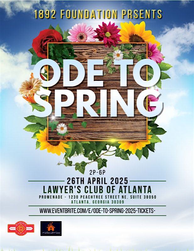 ODE TO SPRING 2025, Lawyers Club of Atlanta, 26 April 2025 | AllEvents