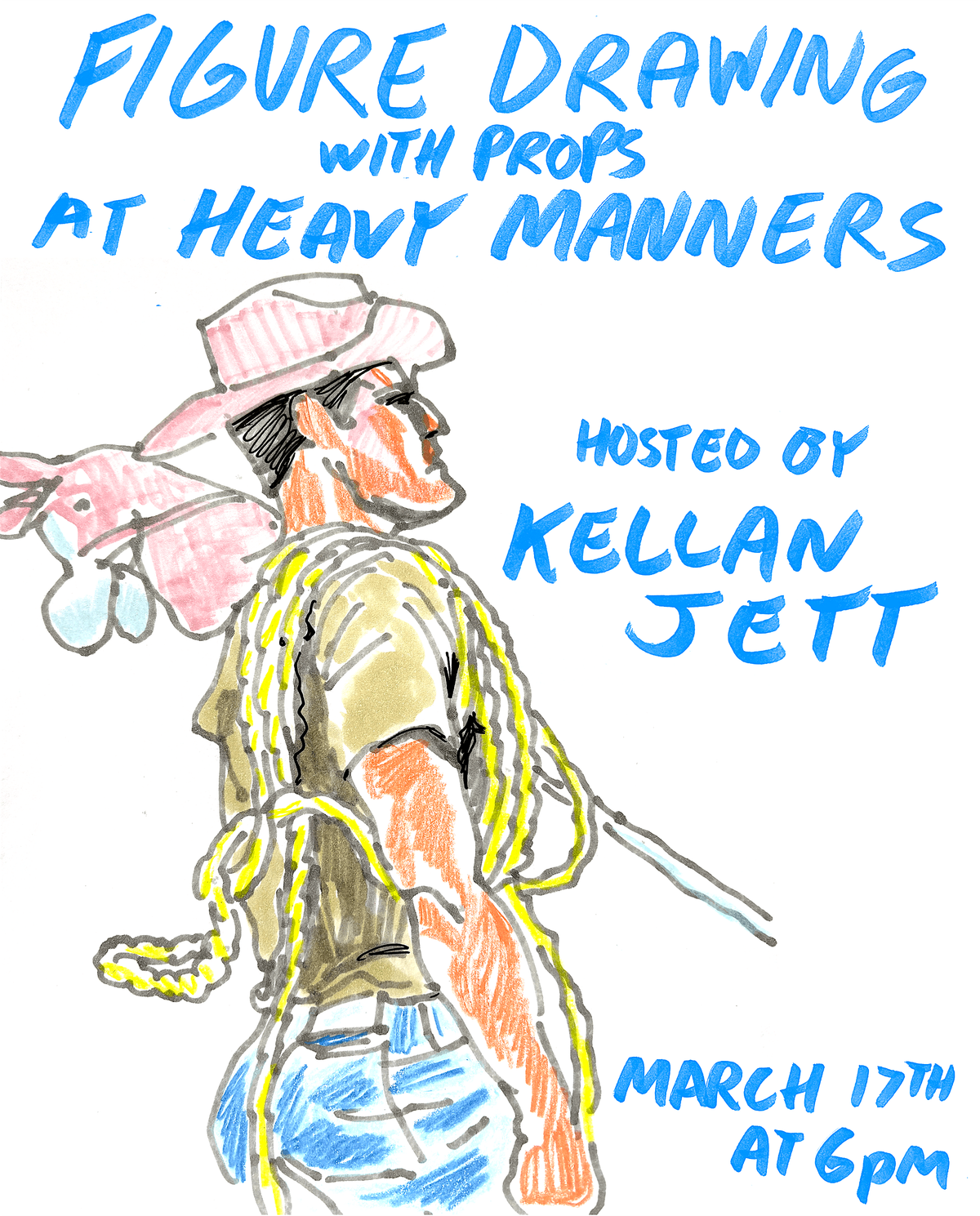 Figure Drawing with Props at Heavy Manners Hosted by Kellan Jett (3/17 ...