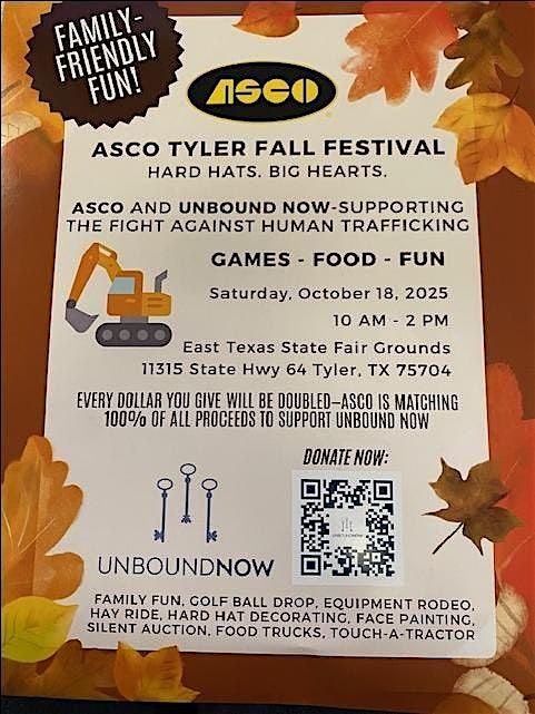 ASCO FALL FESTIVAL, The Park of East Texas - Gate 7, Tyler, 18 October ...