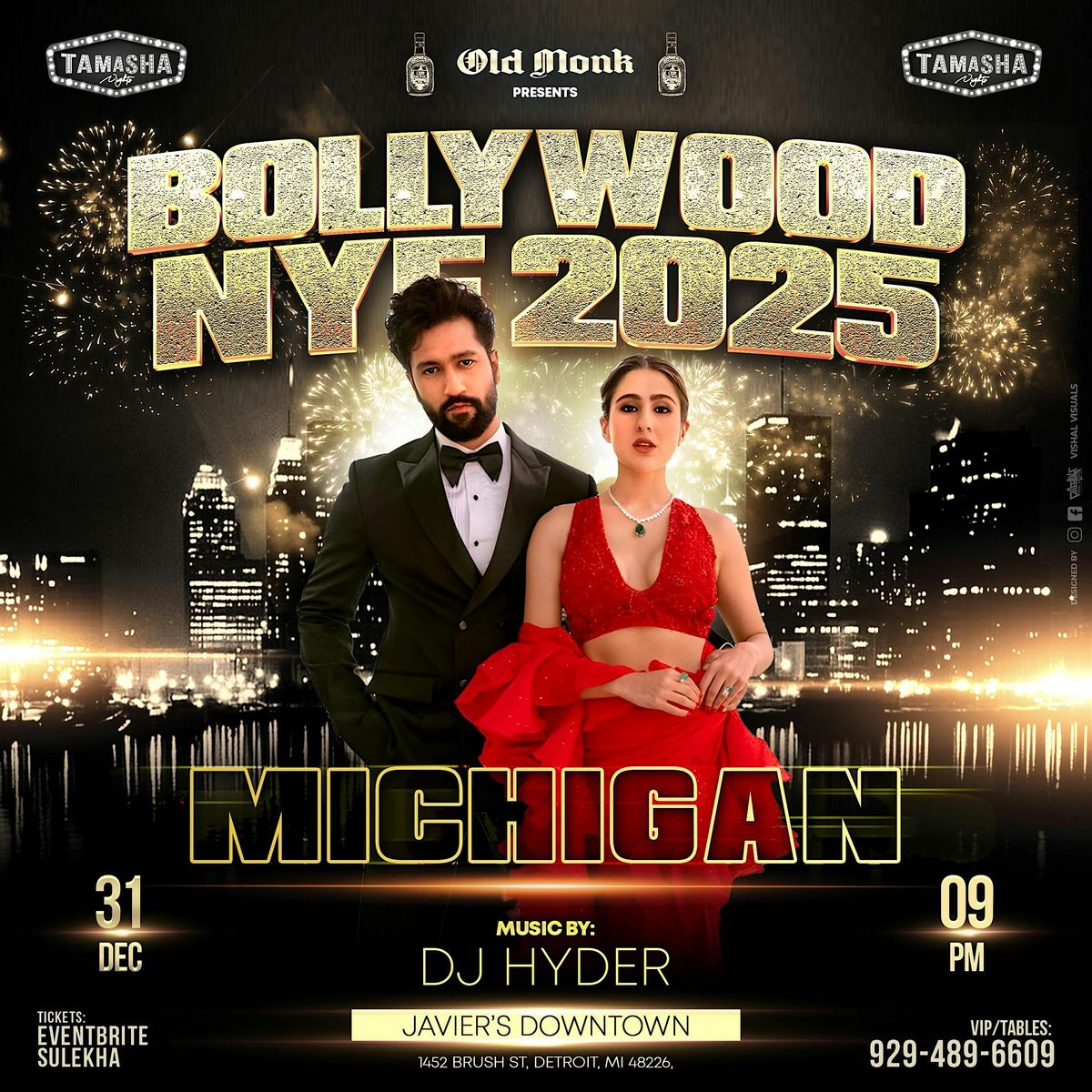 MICHIGAN BOLLYWOOD GRANDUER NYE 2025 @JAVIER’S DOWNTOWN, Javier’s Downtown, Detroit, 31 December ...
