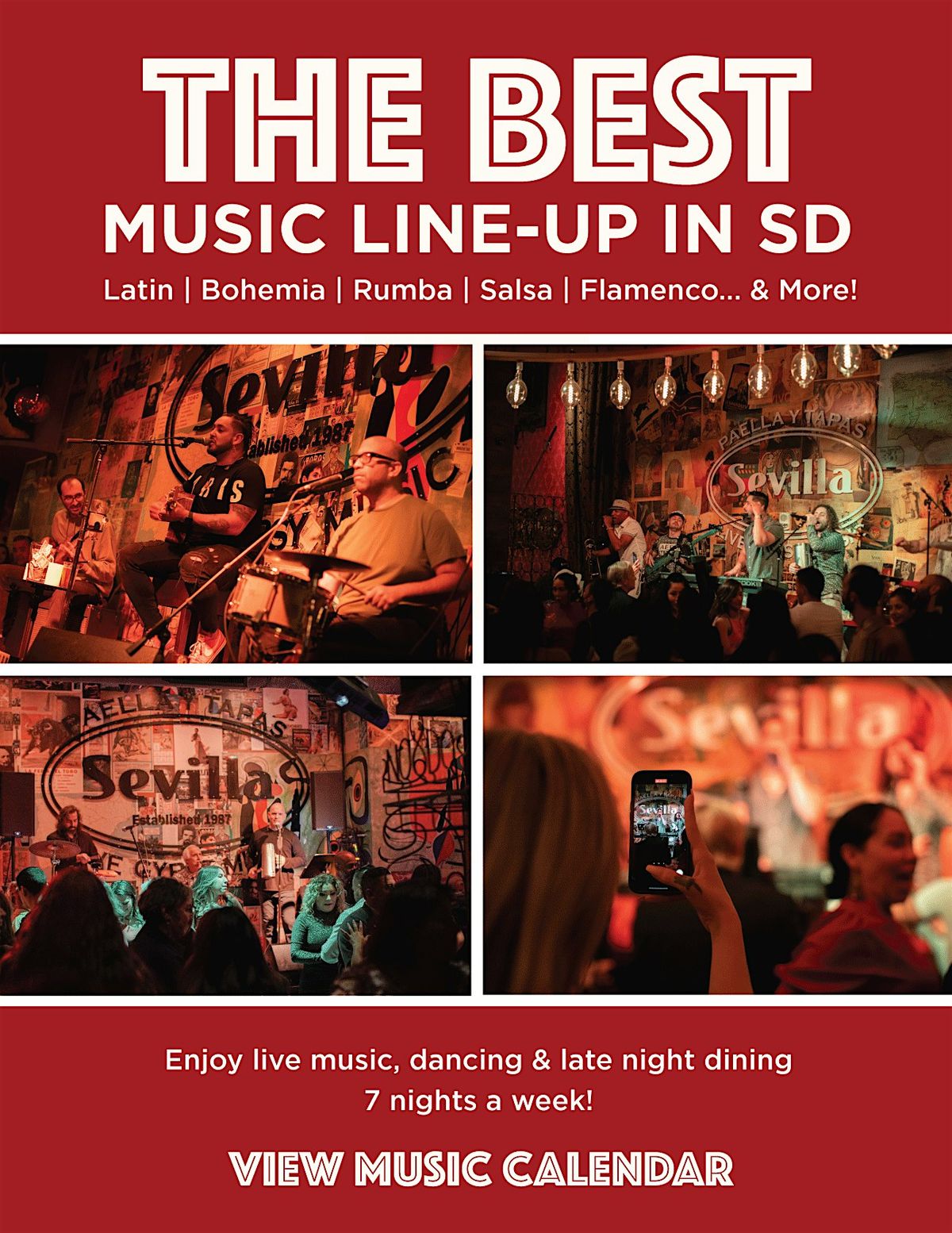 Live Latin Music – Friday & Saturday at Sevilla San Diego, Cafe Sevilla ...