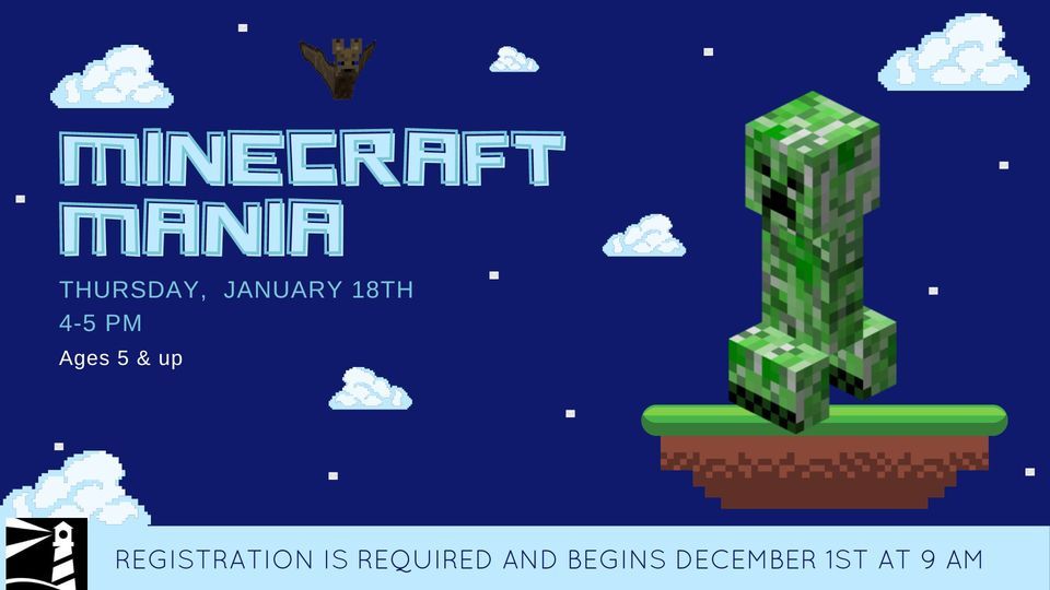 Minecraft Mania, Greece Public Library, North Greece, January 18 2024 ...