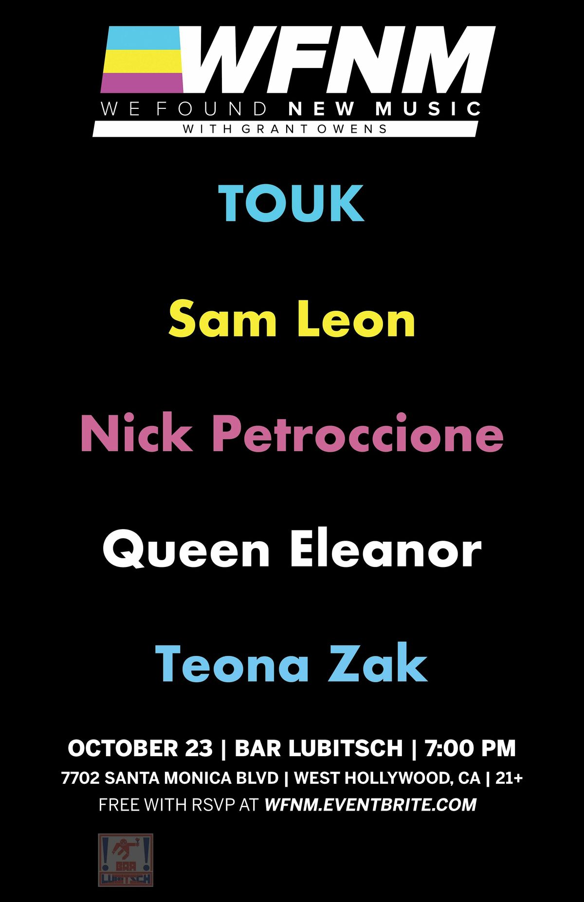 TOUK, Sam Leon, Nick Petroccione, Queen Eleanor, Teona Zak, BAR ...