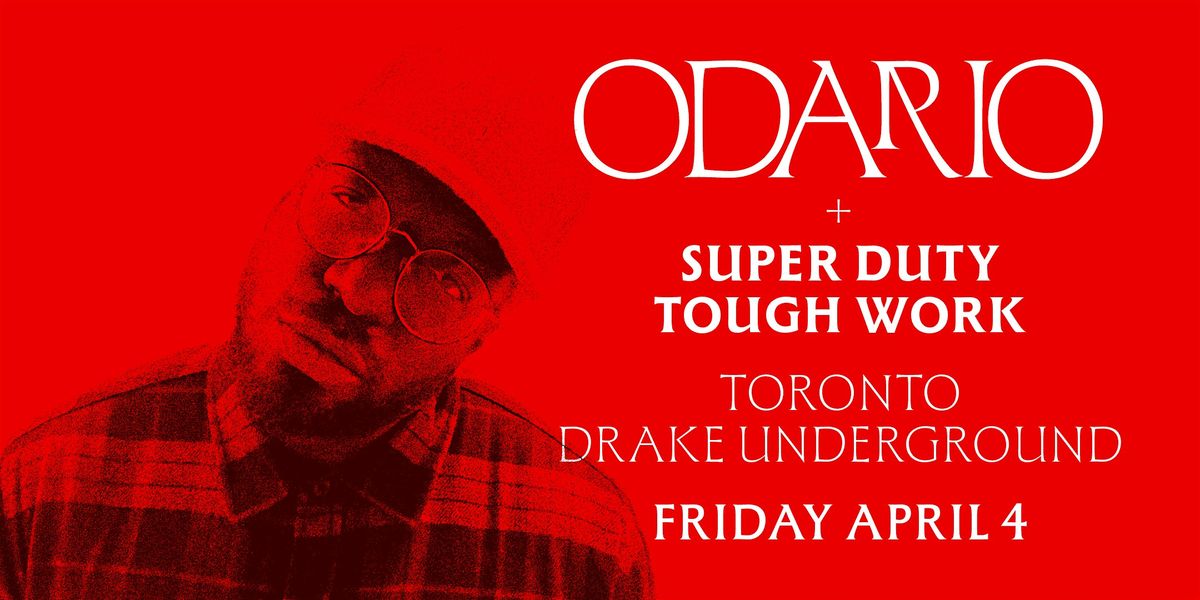 Odario performs live at The Drake Underground with Super Duty Tough ...