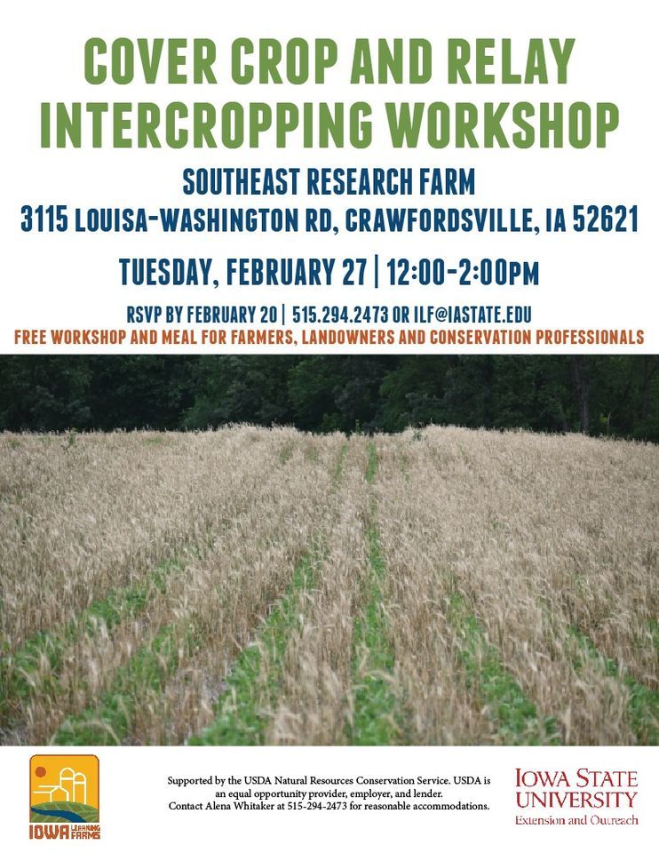Cover Crop and Relay Intercropping Workshop, ISU SE Research and ...
