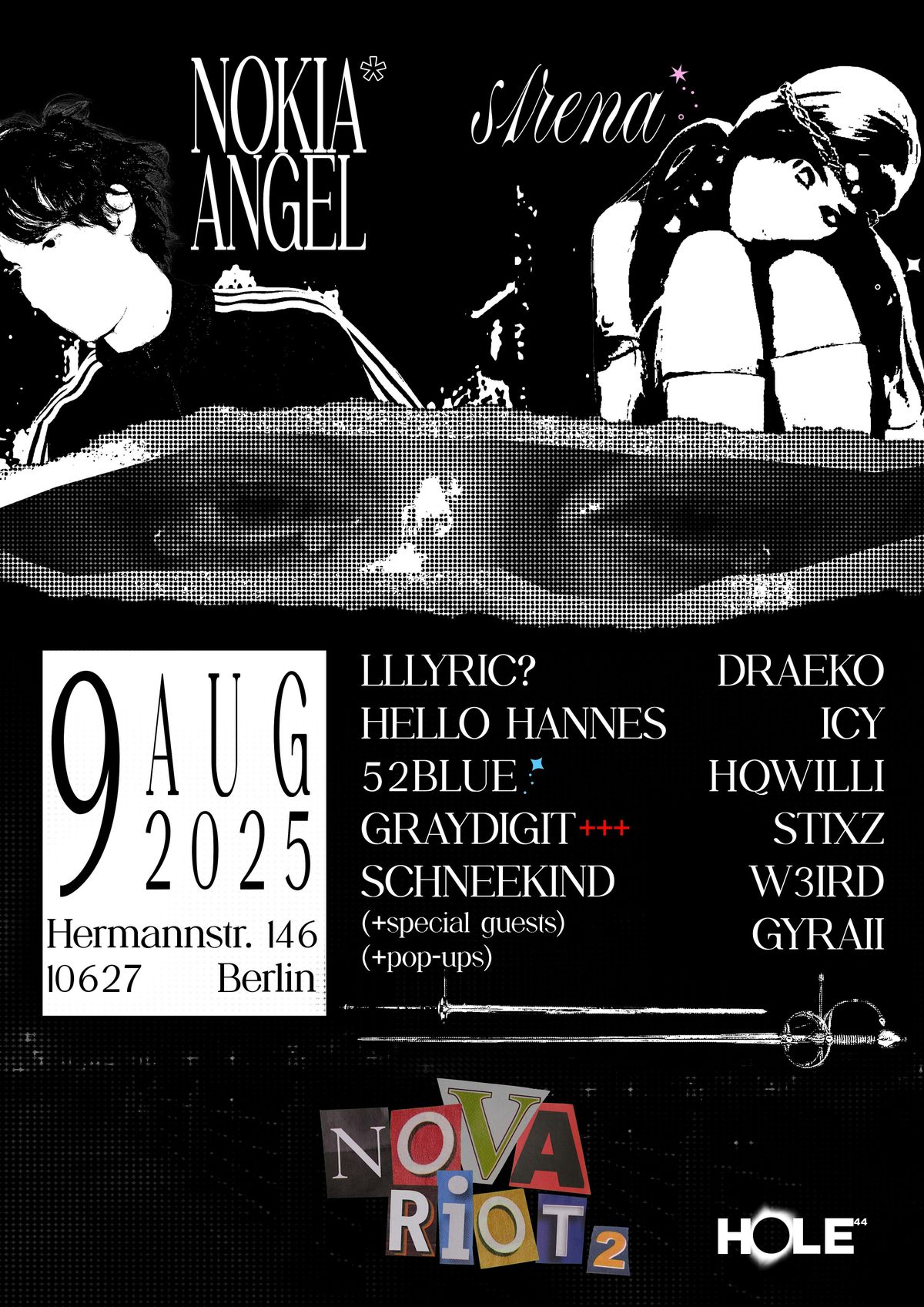 Nova Riot vol.2, Hole⁴⁴, Berlin, 9 August 2025 | AllEvents