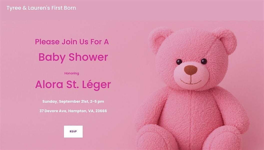 Tyree & Lauren’s First Born, 37 Devore Ave, Hampton, 21 September 2025 ...