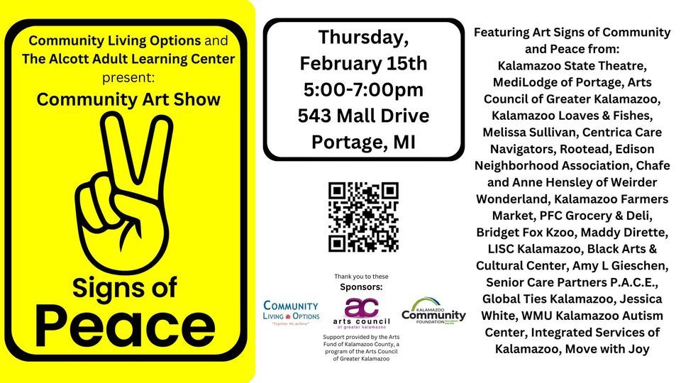 "Signs of Peace" Community Art Show, Community Living Options-CLO ...