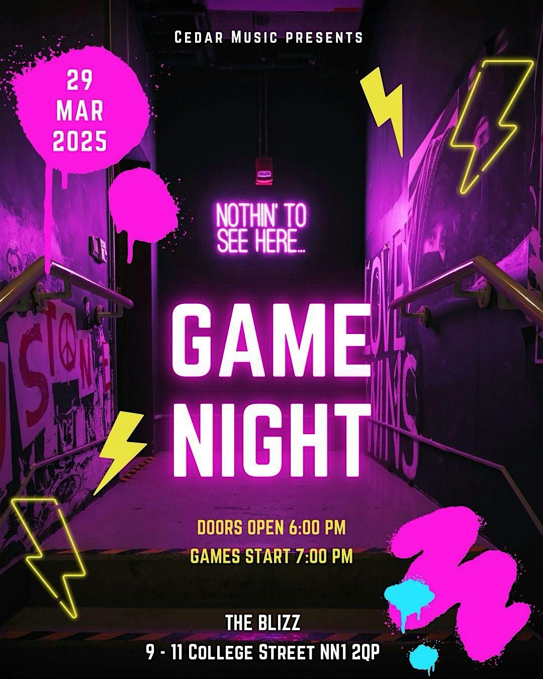 March Game Night with Cedar, The Blizz African Restaurant, Northampton ...