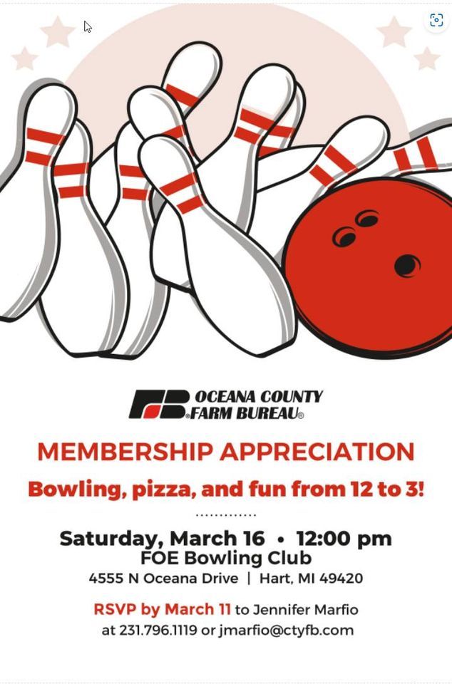 Membership appreciation bowling event, F O E Bowling Club, Hart, 16 ...